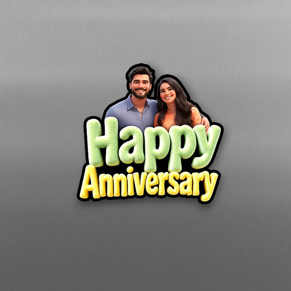 Happy Anniversary - Fridge magnet – Minetoon