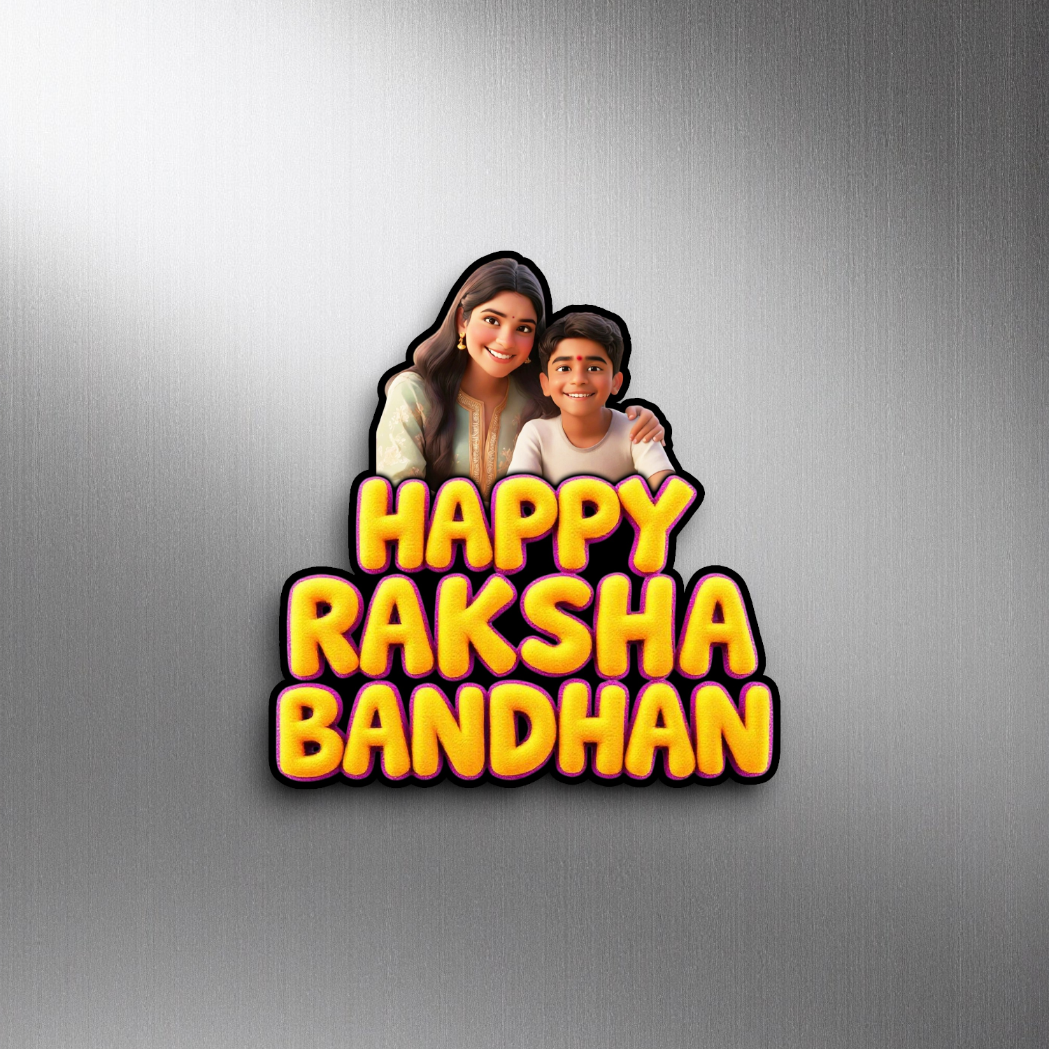 Happy raksha bandhan - Fridge magnet – Minetoon